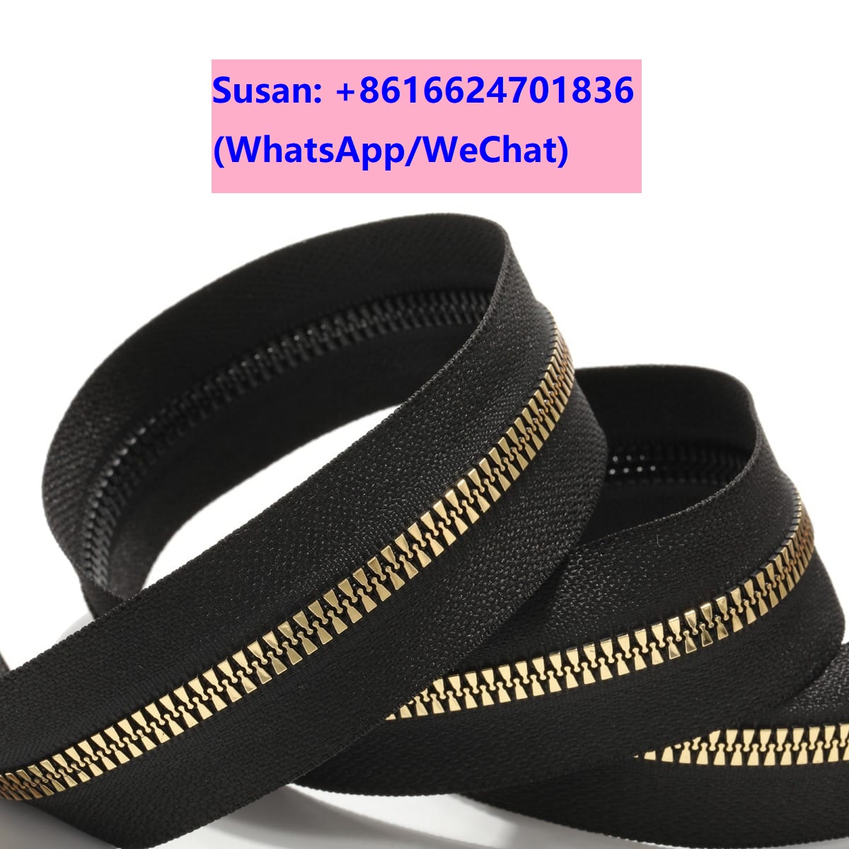 Custom Shiny Plastic Zipper Thin Teeth Strong Teeth