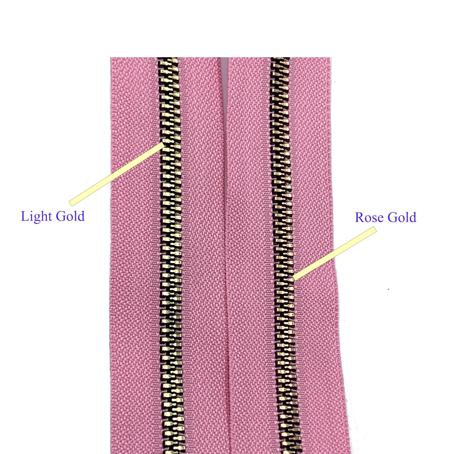 High Quality 5# Metallic Plastic Zipper Long Chain Roll