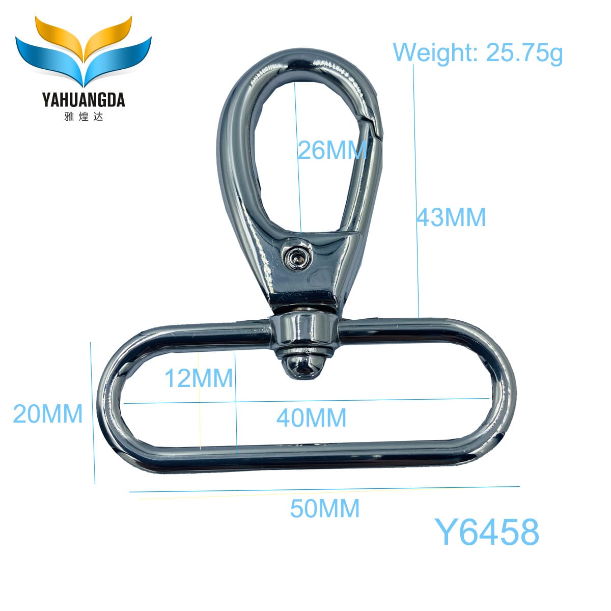 Metal Heavy Duty Swivel Snap Hook Bag Backpack Dog Leash